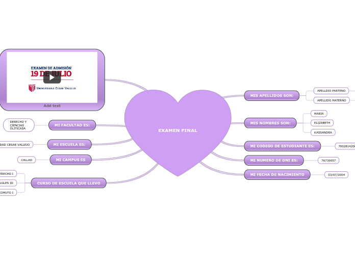 EXAMEN FINAL - Mind Map